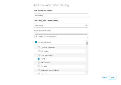 Add A Web Application Setting