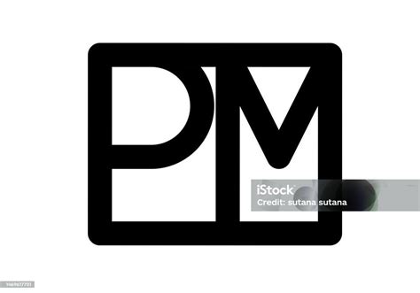 白い背景に午後 Mp P M 頭文字のロゴ ロゴマークのベクターアート素材や画像を多数ご用意 ロゴマーク アイコン