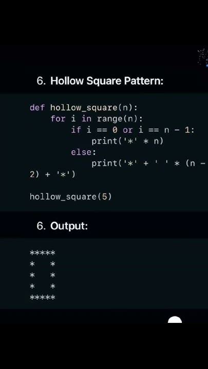Hollow Square Pattern Python Vs Coding Shortvideos Viral Shorts Windows Youtube