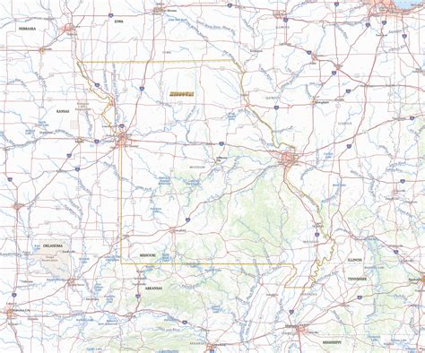 Map Of Missouri State Travel United States