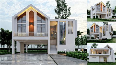 แบบบ้านเดี่ยวชั้นครึ่งสไตล์นอร์ดิก 4 ห้องนอน 4 ห้องน้ำ พื้นที่ใช้สอย