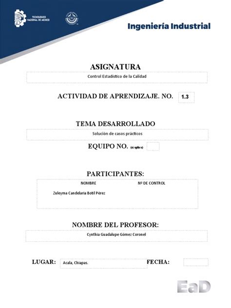 Control Estadístico De La Calidad A13 Solución De Casos Prácticos 60