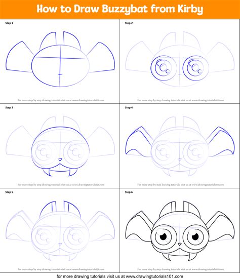 How To Draw Buzzybat From Kirby Kirby Step By Step DrawingTutorials Com