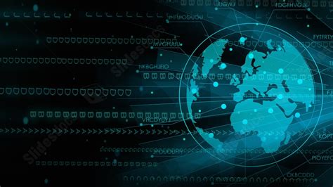 Blue Gradient Technology Intelligent Earth Powerpoint Background For