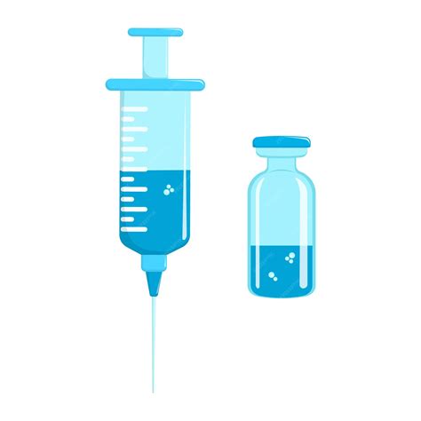 Premium Vector Syringe And Vaccine Vial Icons Isolated On White