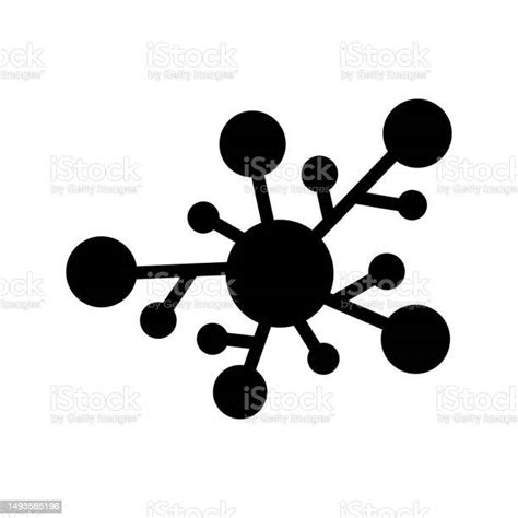 Marketing Viral Icône Noire Plate Isoler Sur Fond Blanc Illustration