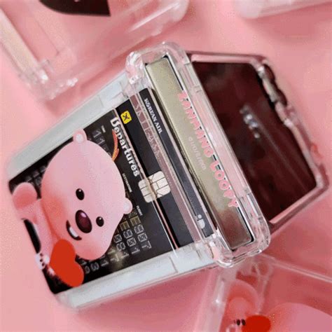 뿌잉몰 잔망루피 갤럭시z플립 6 스타일리시한 힌지아머 카드 케이스