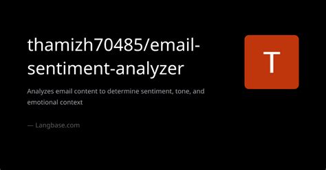Thamizh70485email Sentiment Analyzer · Analyzes Email Content To