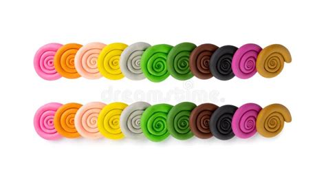 Plasticine Elements Isolated Modeling Material Clay Pieces Creativity Clay Dough Plasticine