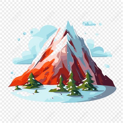 雪山 向量剪貼畫貼紙剪貼畫卡通山風景與紅雪和樹木卡通片圖片素材 Eps圖片尺寸4267 × 4267px 高清圖案380545608