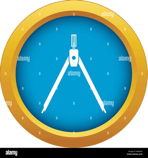 Drawing Compass Icon Blue Vector Isolated Stock Vector Image And Art Alamy