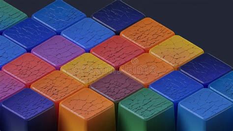 Abstract Colorful Cracked Cubes Background Texture Good Resolution