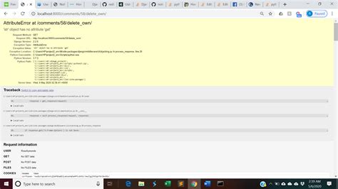 Python Returning To Post Once Comment Has Been Deleted Stack