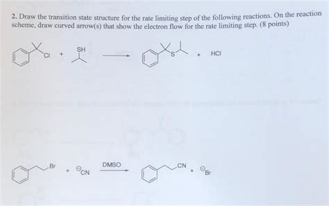 Solved 2 Draw The Transition State Structure For The Rate