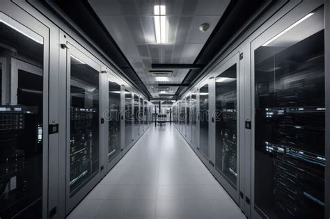 Data Center With Security System In Place Including 24 Hour Guard And