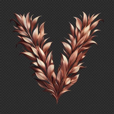 Premium Psd Leafy Rose Gold Script Calligraphy Png