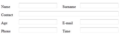 Css Html Complex Form Layout Using Divs Stack Overflow