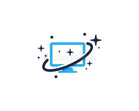Globe Computer Logo Icon Design Stock Vector Illustration Of Global