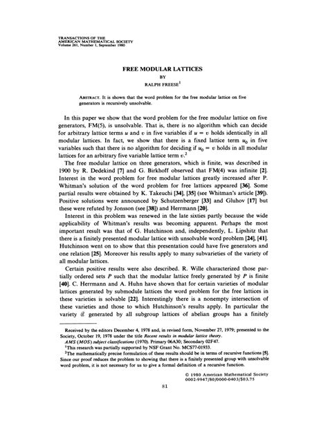 PDF Free Modular Lattices