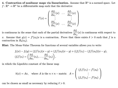 Solved Wcn Fro 4 Contraction Of Nonlinear Maps Via 1 Answer Transtutors