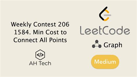 Leetcode 1584 Min Cost To Connect All Points Kruskals Algorithm