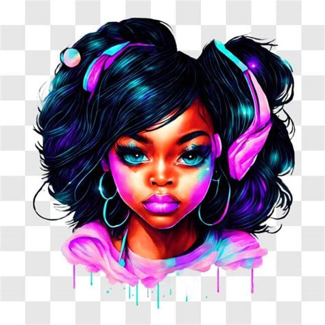 Télécharger Illustration Dune Jeune Femme Aux Cheveux Colorés Et Aux