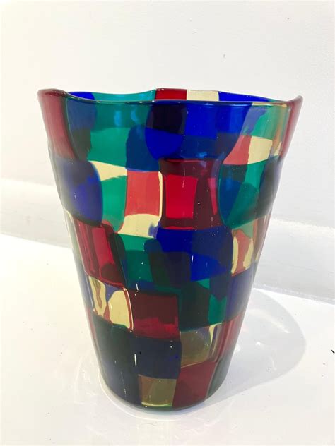 Vintage Fulvio Bianconi Pezzato Vase For Venini For Sale At 1stdibs