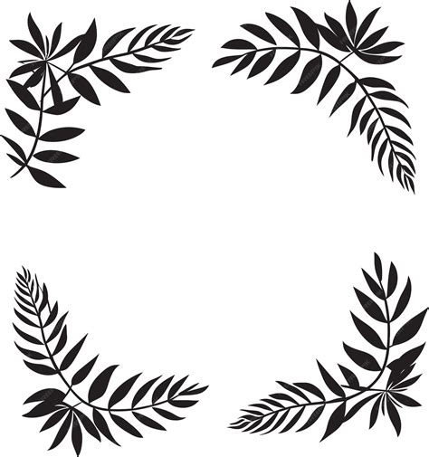 Elegant Tropical Leaf Frame For Luxurious Event Invitations Premium