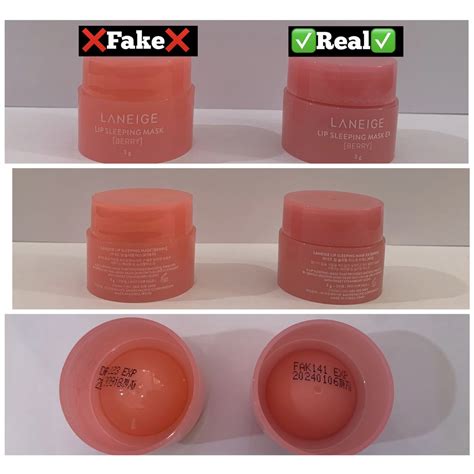 เทียบปลอม Vs แท้ Laneige Lip Sleeping Mask Ex 3g ปรับใหม่ Shopee
