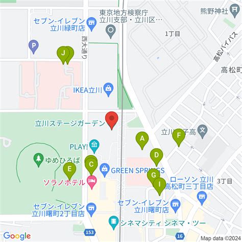立川ステージガーデン 周辺の駐車場コインパーキング一覧マップ