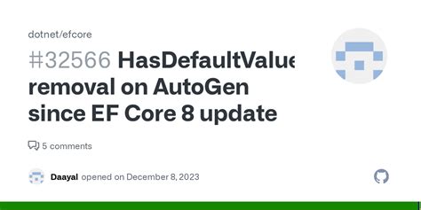 Hasdefaultvaluesql Removal On Autogen Since Ef Core 8 Update · Issue