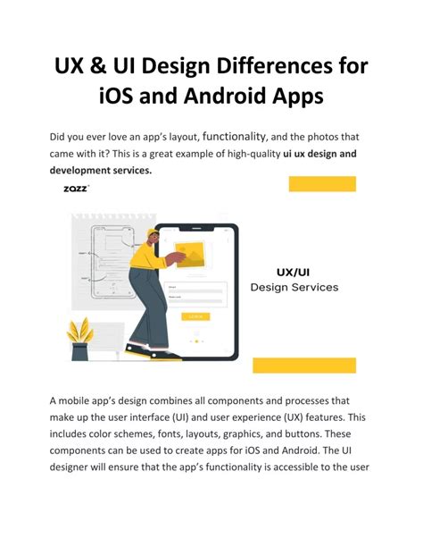 PPT UX UI Design Differences For IOS And Android Apps PowerPoint