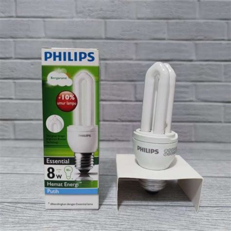 Jual Lampu Philips Essential 8w Putih Cool Daylight 8 W 8 Watt Di