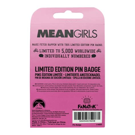 Mean Girls Thats So Fetch Pin Badge Pin Badge Free Shipping Over £