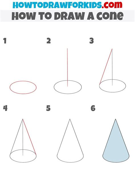 How To Draw A Cone Step By Step