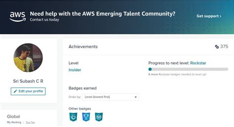 It Gives Me Great Privilege To Share That I Have Become A Member Of The Aws Emerging Talent