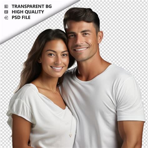 Premium Psd Innocent Latin Couple Ultra Realistic Style White Backgro