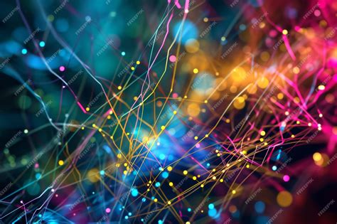 premium photo a neural network visualized with colorful lines ai generated