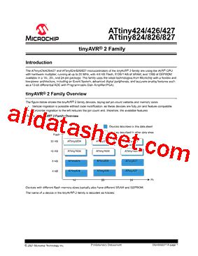 ATTINY826 SSF Datasheet PDF Microchip Technology
