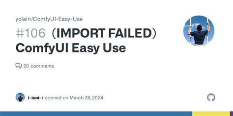 IMPORT FAILED ComfyUI Easy Use Issue 106 Yolain ComfyUI Easy Use