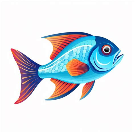 Premium AI Image Tropical Fish Drawing Underwater Wonders