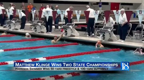 Matthew Klinge Wins Two State Titles At Ihsaa Swim And Dive State Finals Youtube