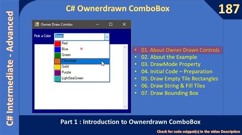 C Owner Draw Part About Owner Drawn Control C Advanced