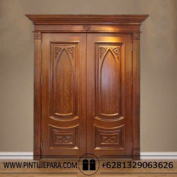 Jual Kusen Pintu Jati Jepara 2 Daun Klasik Ukir Mewah PJ 133 Kusen