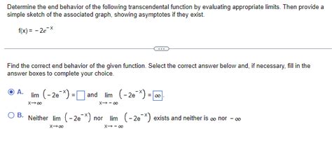 Solved Determine The End Behavior Of The Following Chegg