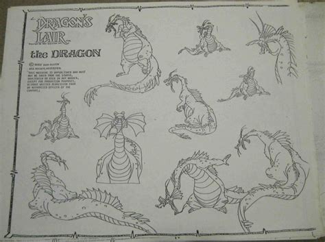 Don Bluth Dragons Lair Of Dragon Animation Model Sheet Production