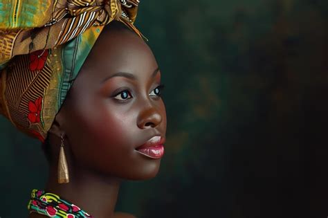 Premium Photo Elegant African Woman Studio Photo Generate Ai