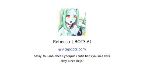 rebecca bot3 ai gpts features and functions examples and prompts