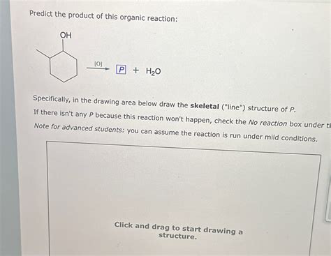 Solved Predict The Product Of This Organic Chegg