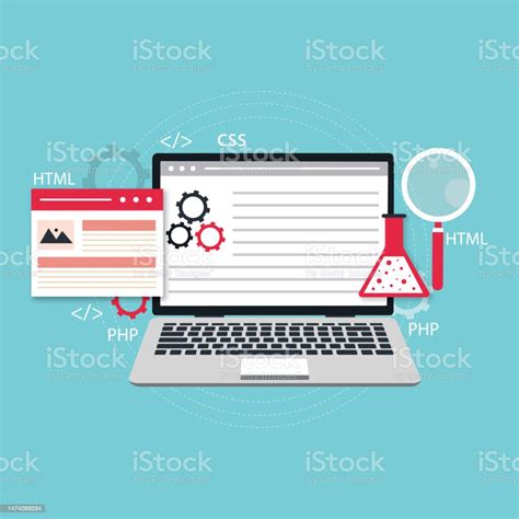 Web Development Flat Concept With Gradients Stock Illustration Download Image Now 2023